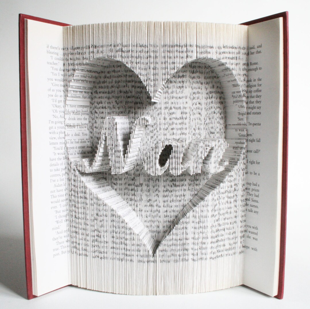 Book Folding Pattern Nan in Heart Fold and Cut : Free Printable ...
