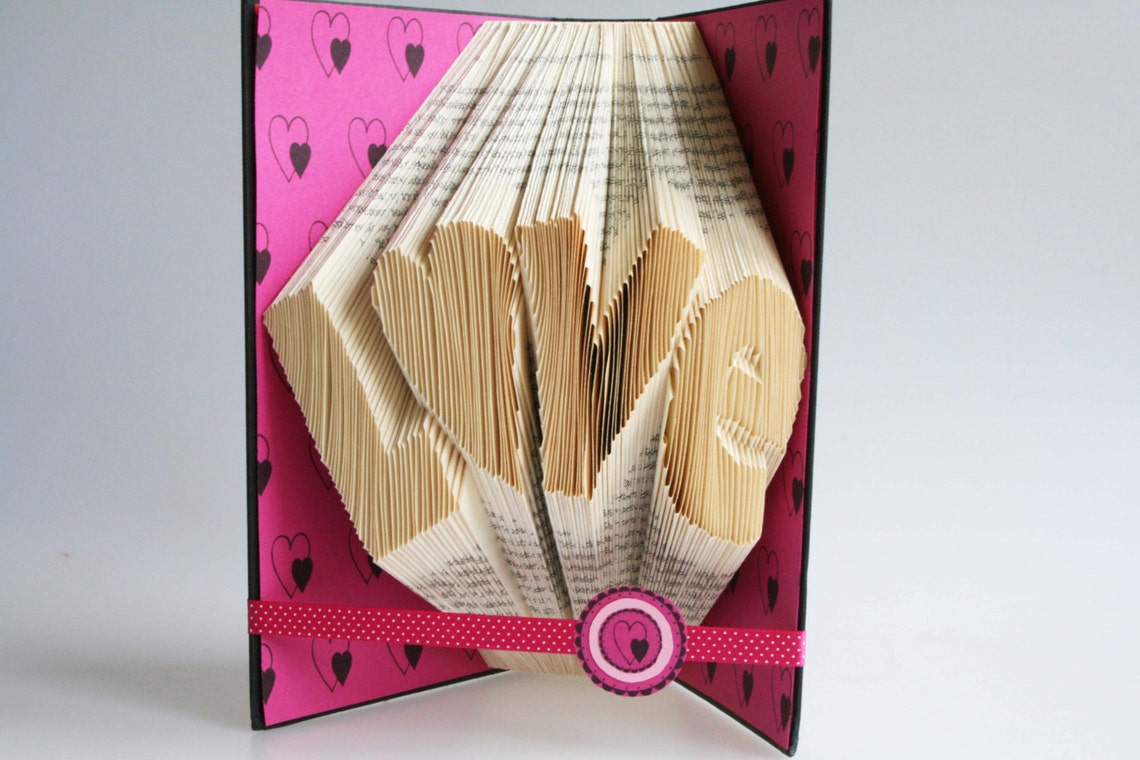 LOVE Book Folding Pattern: Includes Free Printable Downloads | Etsy