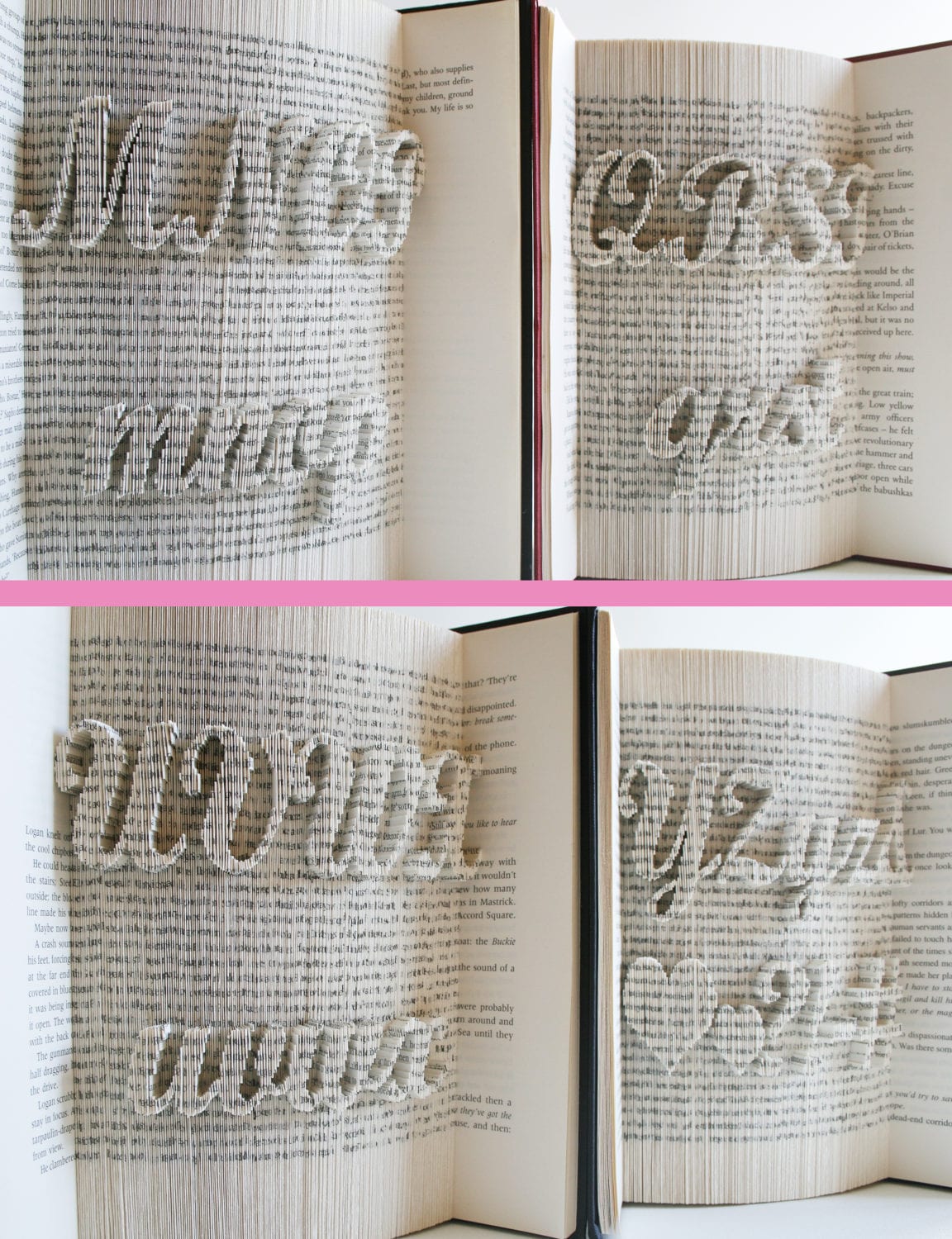 Book Folding Pattern - Alphabet Numbers Punctuation Cut and Fold ...