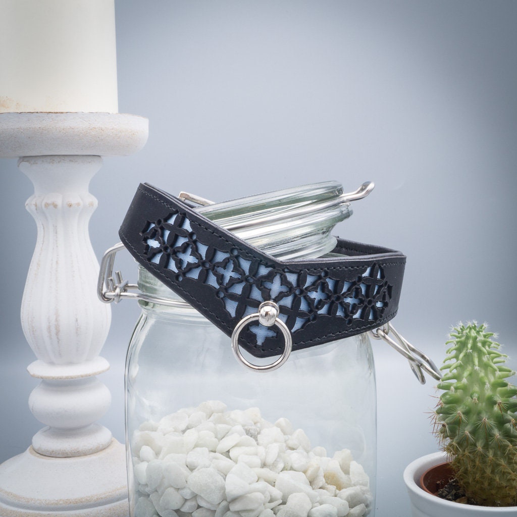 BDSM Leather Slave Collar Incision No. 10 | Etsy