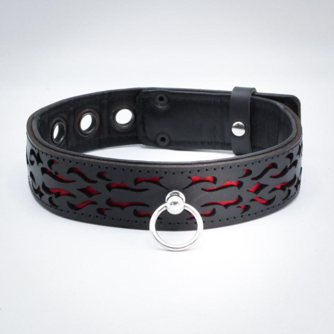 BDSM Leather Collar Incision No. 21 - Etsy