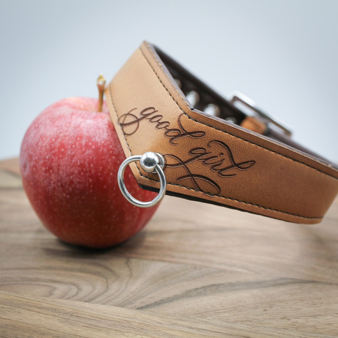 Vegan Collar "calligraphy" Good Girl Narrow - Etsy