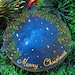 Round Christmas Ornament, Wood Ornament Hand Painted, Unique Christmas ...