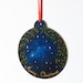 Round Christmas Ornament, Wood Ornament Hand Painted, Unique Christmas ...