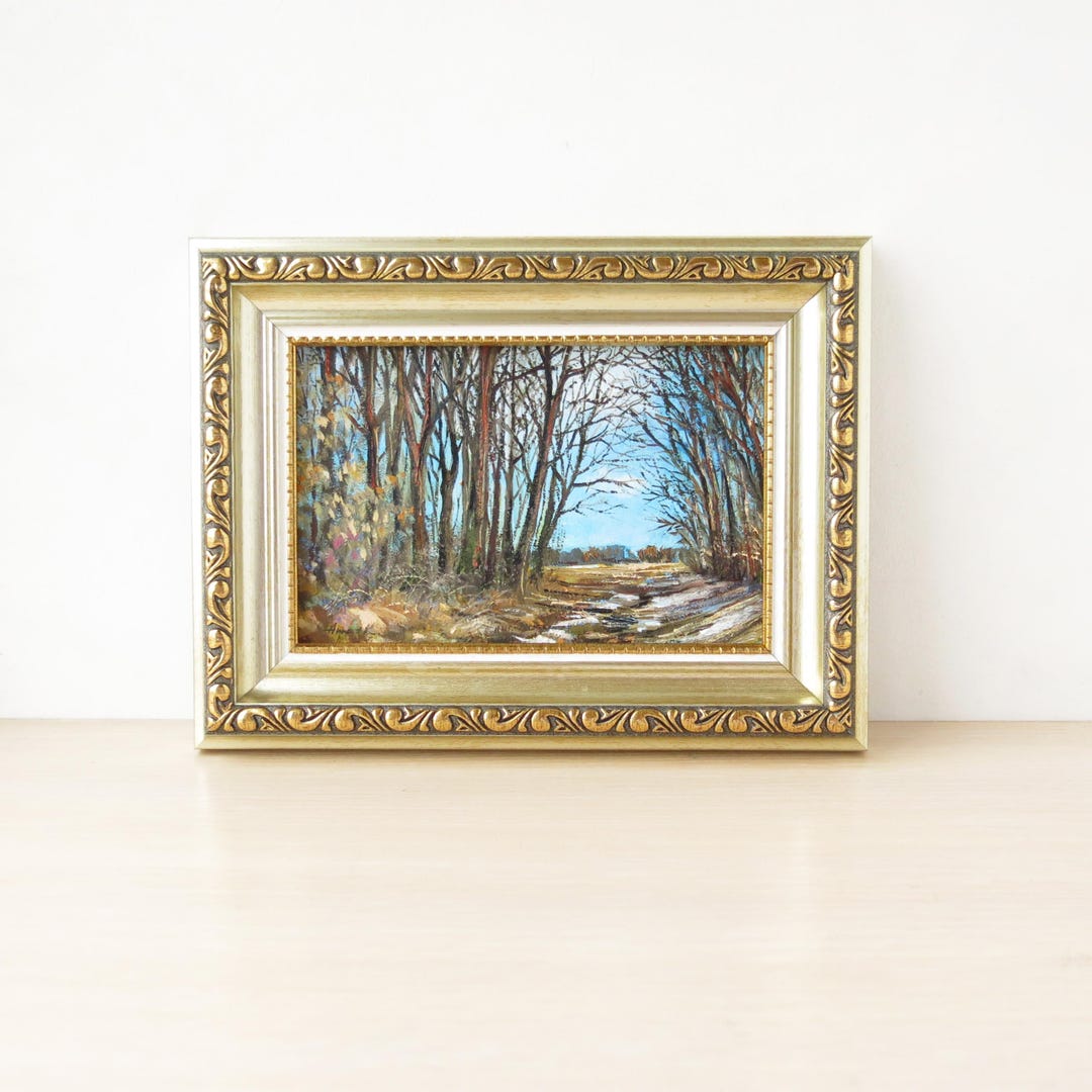 Original Small Landscape Painting, Spring Painting, Wall Art Small, Oil ...