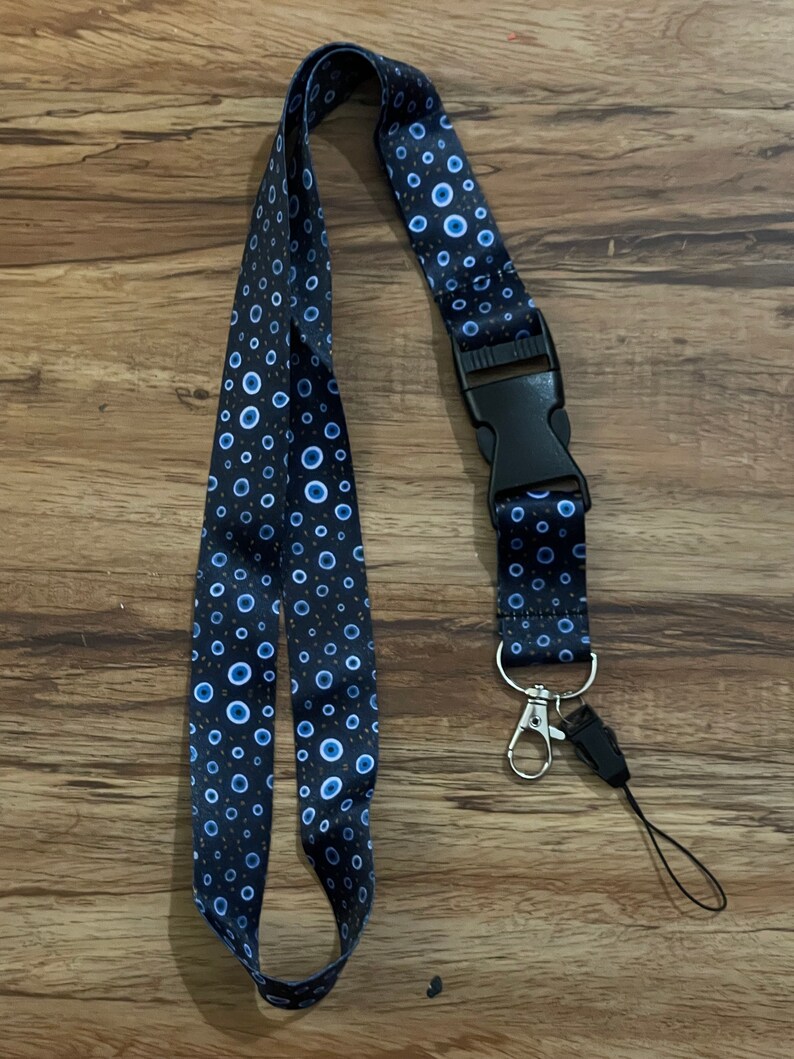 Evil Eye Lanyard/keychain Badge Holder Detachable Spiritual Protection ...