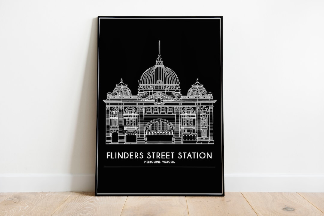 Flinders Street Station | A3 | Melbourne Print, Flinders Street, Art ...