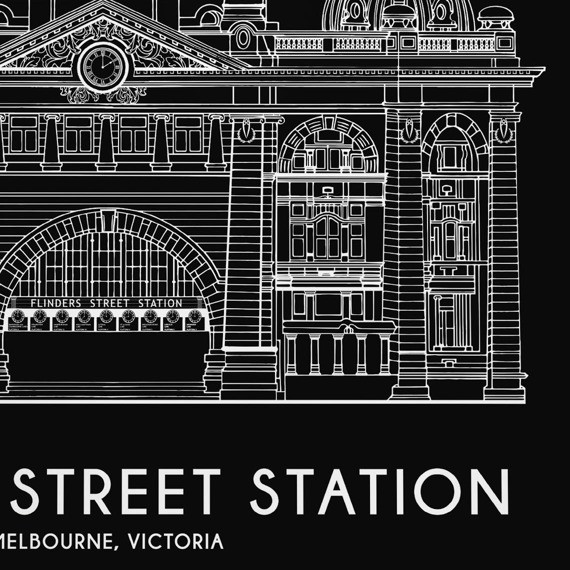 Flinders Street Station | A4 | Melbourne Print, Flinders Street, Art ...
