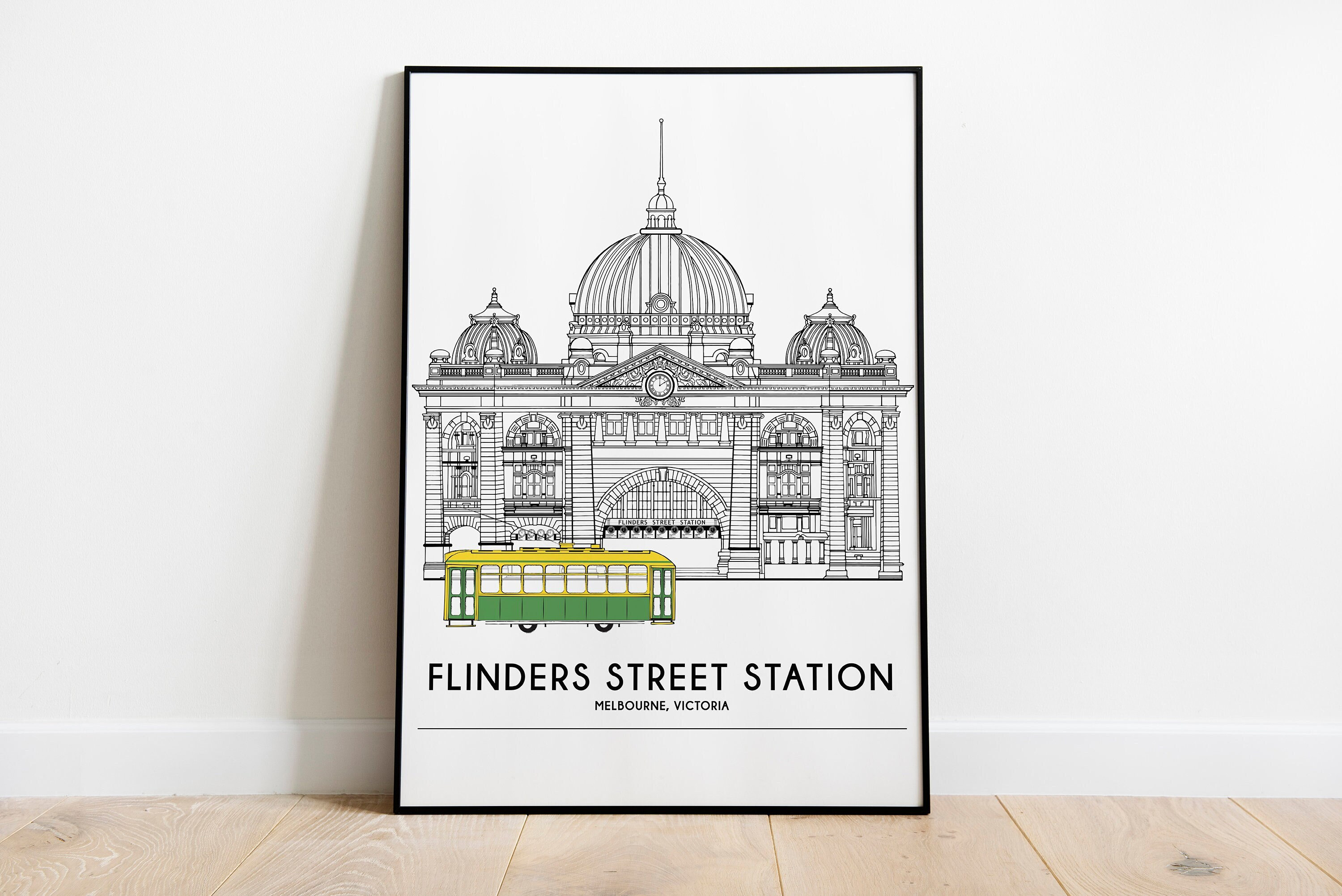 Flinders Street Station Colour A3 Melbourne Print - Etsy