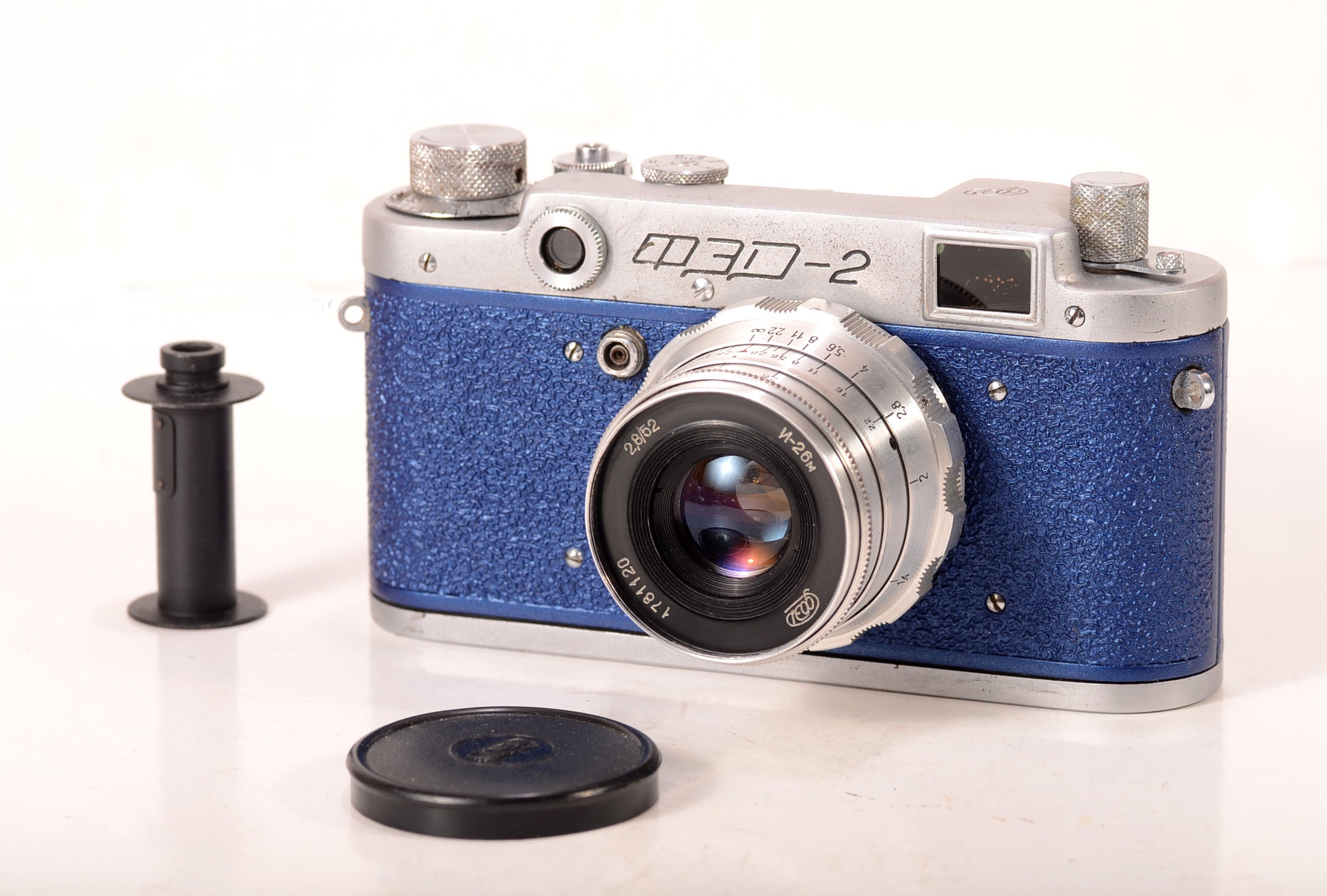 FED 2 Servised Refurbished Blue Leica USSR Camera Industar 26M - Etsy