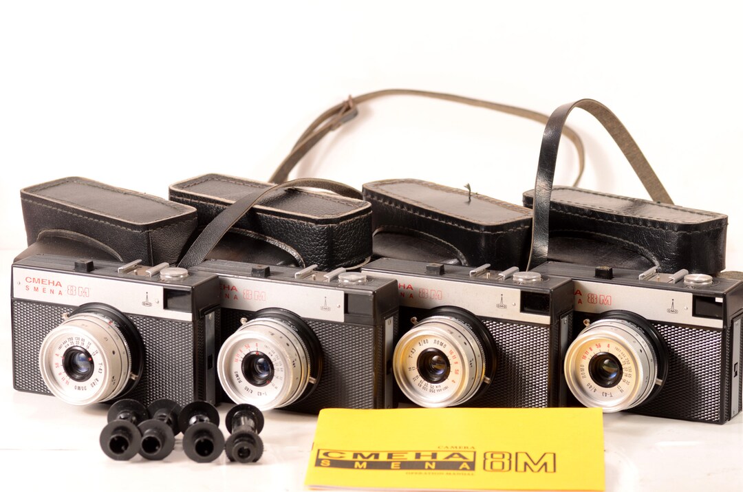 Lot of 4pcs Smena-8m USSR LOMO Compact 35mm Film Camera, Checked, Fully ...