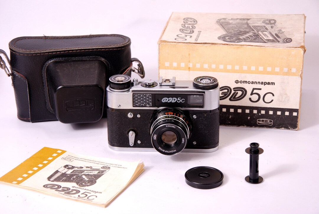 New, Open Box FED 5C Leica USSR Rangefinder Camera Industar-61ld Lens ...
