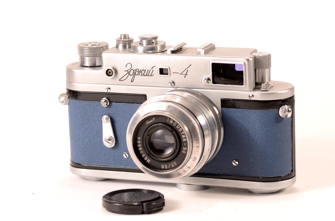 Zorki Zorkiy-4 Serviced CLA USSR Leica 35mm Camera Blue Body L39 ...