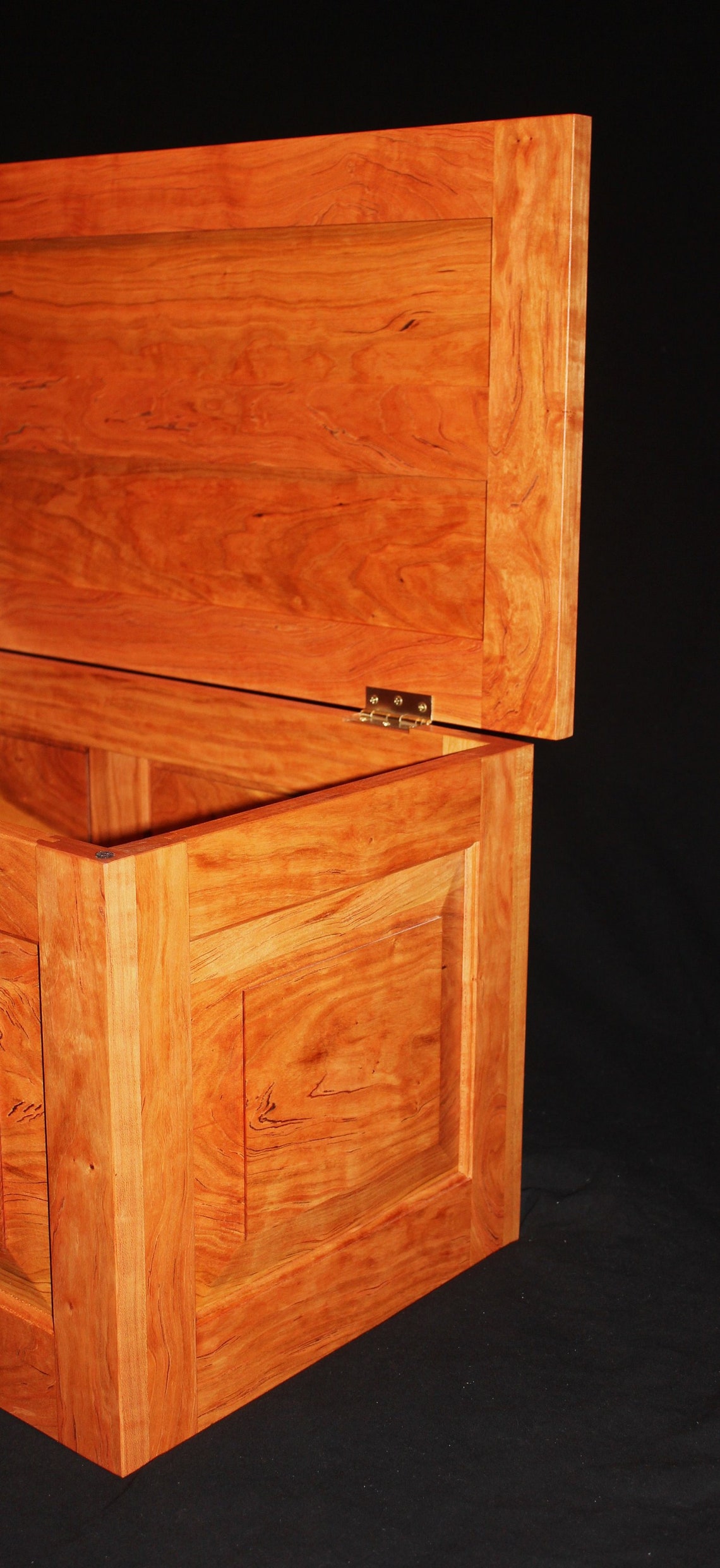 Handmade Cherry Curly Flame Hope Chest With Cedar Lining - Etsy