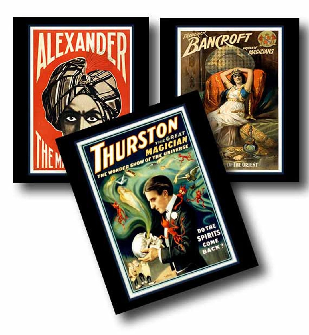 Vintage Magic Posters - Retro Magician Prints - Ready to Hang ...
