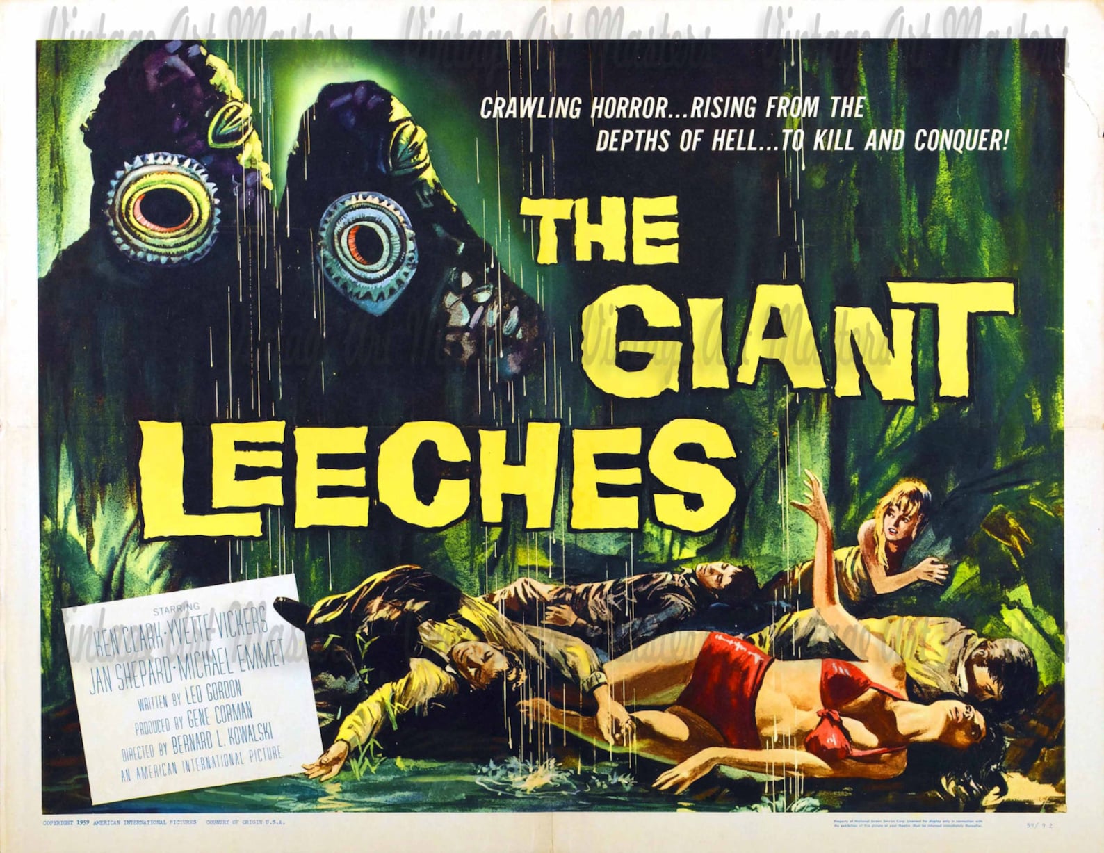 Vintage Science Fiction Horror Movie Posters - Retro 1950's Sci Fi ...