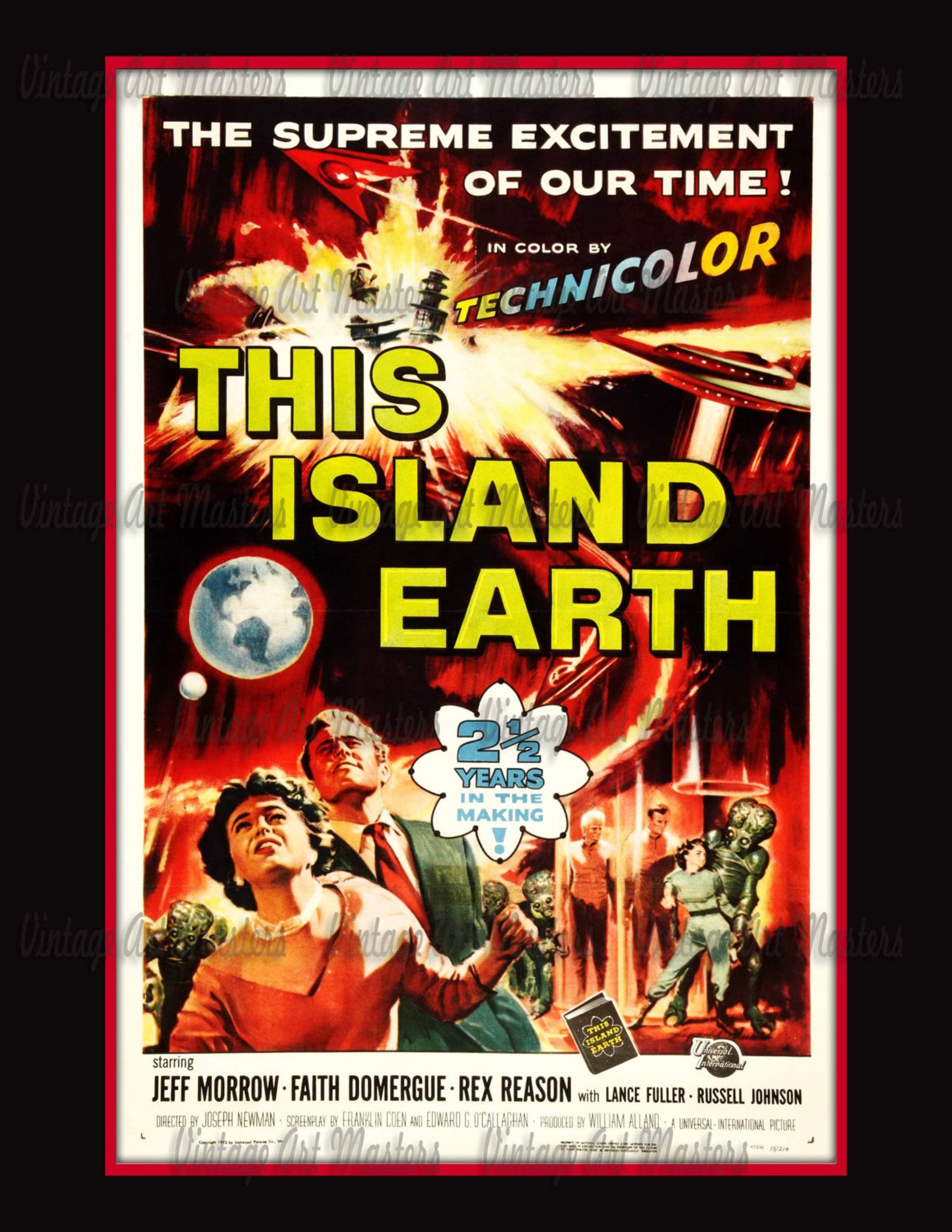Vintage Science Fiction Horror Movie Posters Retro 1950's Sci Fi ...