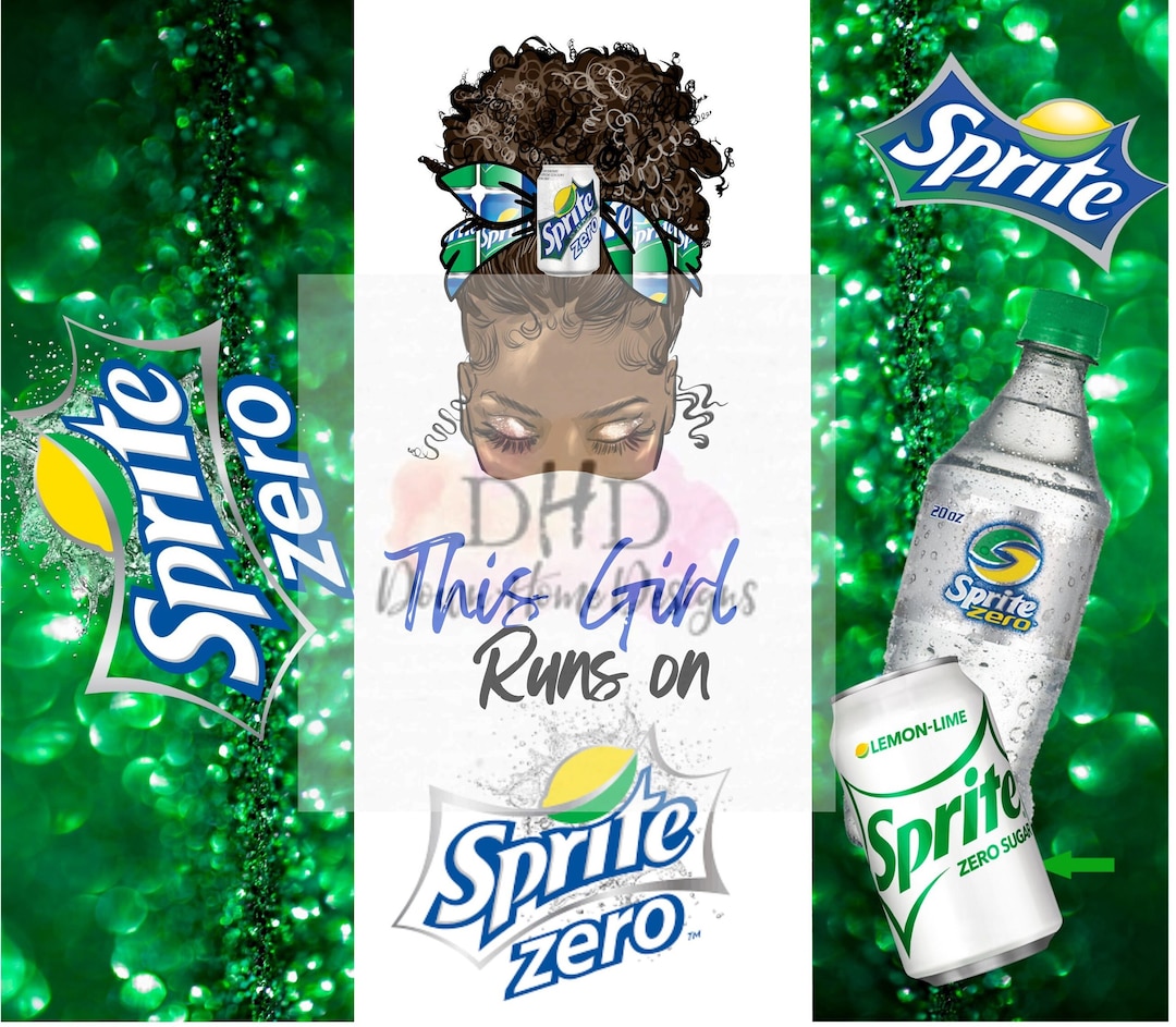 Dark Skin Tone This Girl Runs on Sprite Zero Messy Bun Sublimation ...