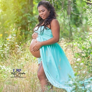 35 Colors•gown+shorts•sweetheart Open Belly Maternity Dress•maternity ...