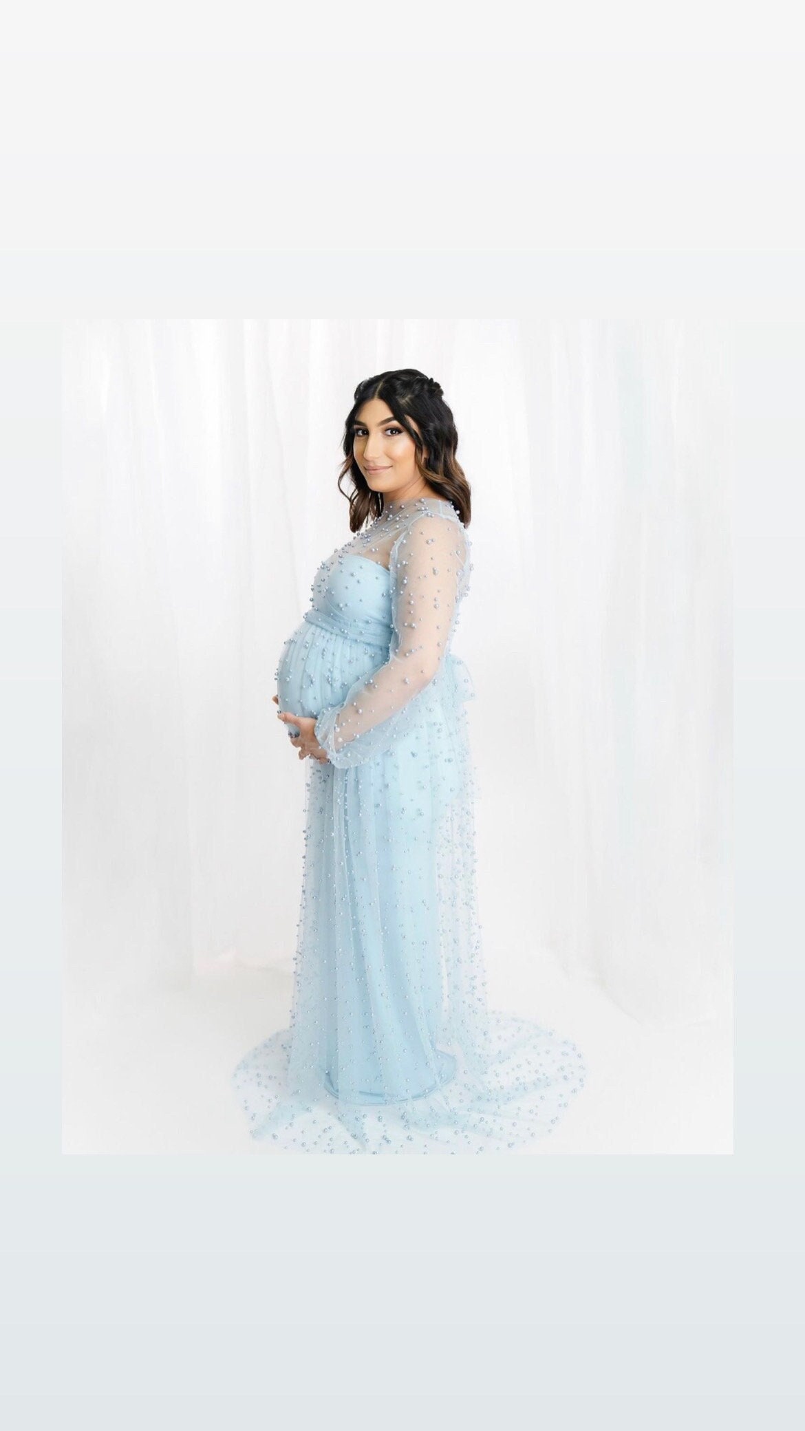 Pearl Plus Size Maternity Fitted Dress~sweetheart Gown~maternity Dress ...