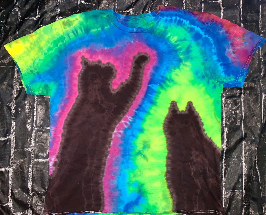 Playful Cats Tie Dye CUSTOM Adult S-3x - Etsy