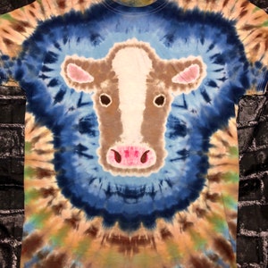 Cow Custom Tie Dyed Shirt (adult Sizes) - Etsy