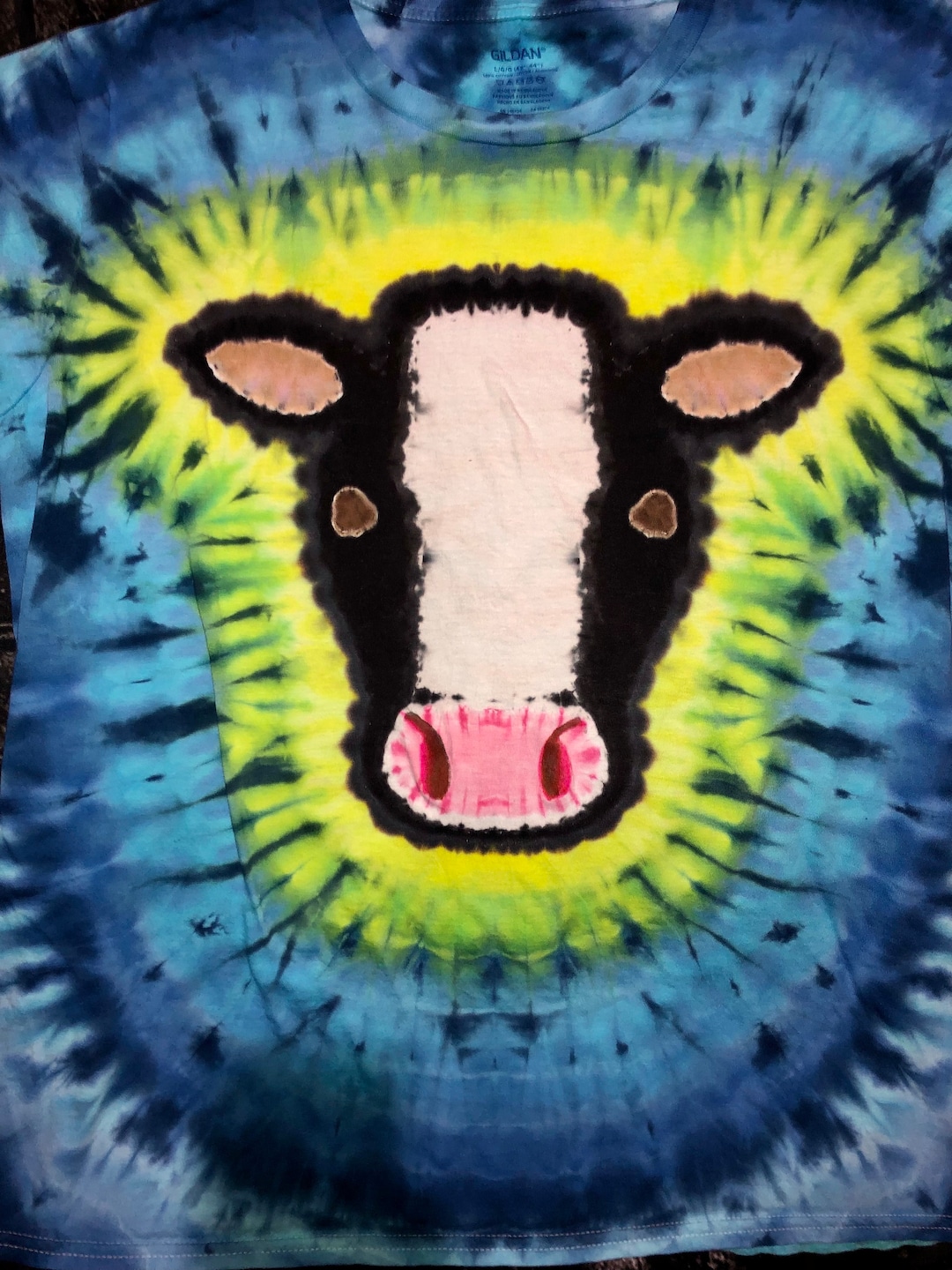 Cow Custom Tie Dyed Shirt (adult Sizes) - Etsy