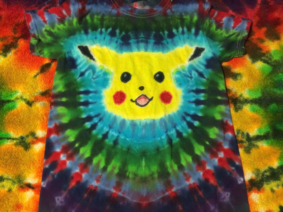 Pikachu Custom Tie Dyed Tee (kids Sizes) - Etsy