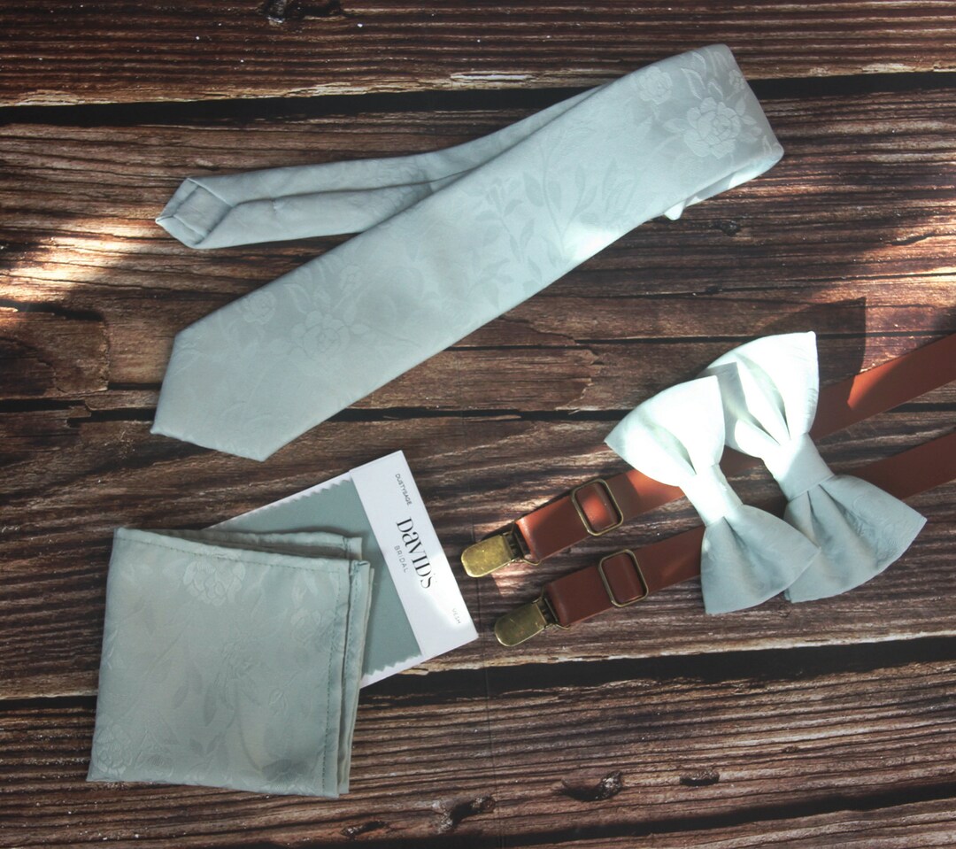 Fliege Hosenträger Jungen Männer dusty sage grün Rosenmuster - Etsy.de