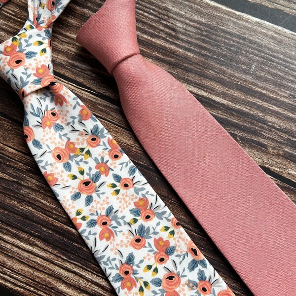 Coral Bow Tie - Etsy