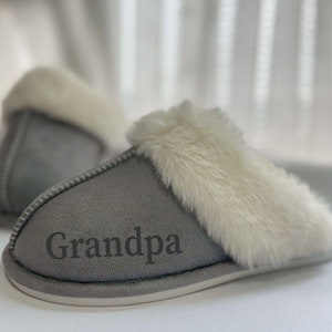 Custom Slipper for Grandma,grandpa,dad, Mum, Personalized Fluffy ...