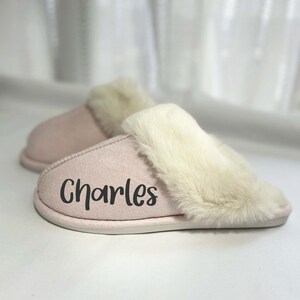 Custom Slipper for Grandma,grandpa,dad, Mum, Personalized Fluffy ...
