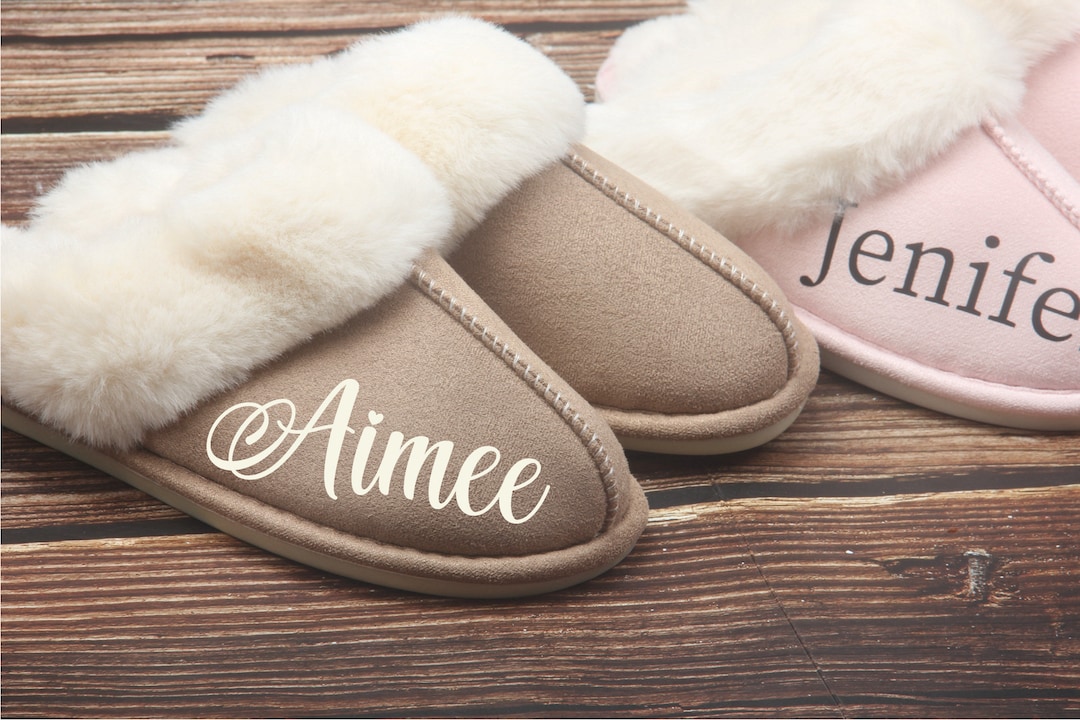 Personalized Gift for Dad, Mom,personalized Slipper ,women Fluffy ...