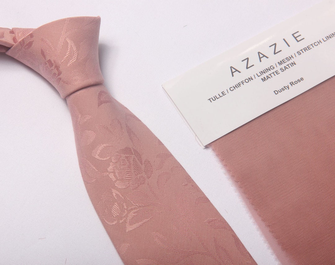 Dusty Rose Ties for Men,floral Dusty Pink Groomsman Neck Tie,rose Silk ...