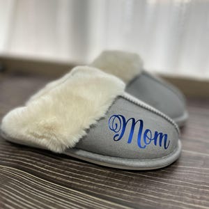 Custom Slipper for Grandma,grandpa,dad, Mum, Personalized Fluffy ...