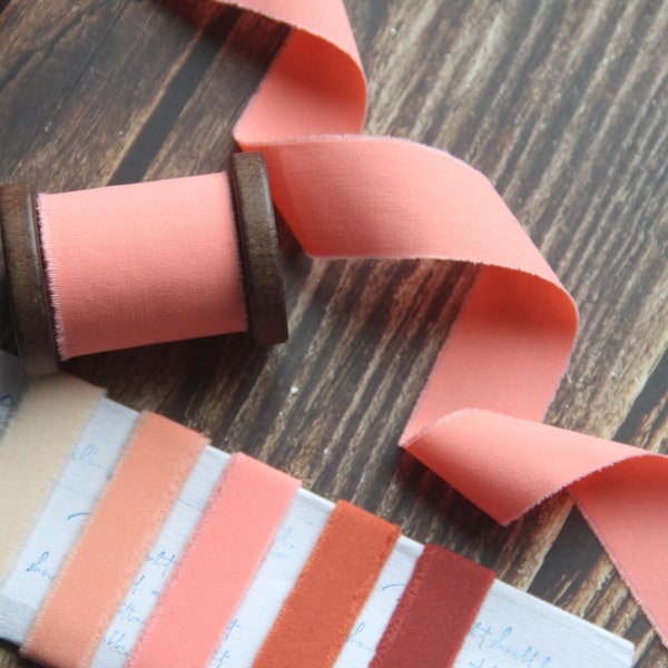 Mint Coral Ribbon - Etsy