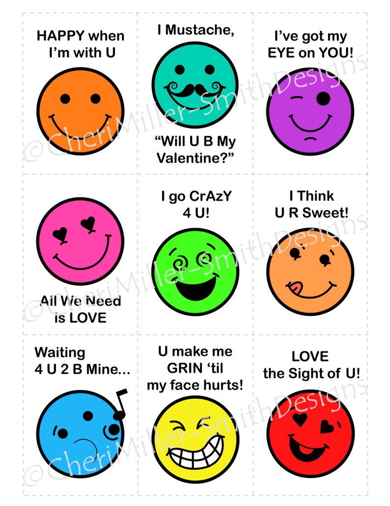 SMILEY CUTOUTS (digital Download) - Etsy