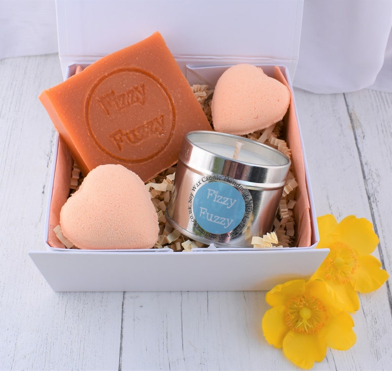 Mellow Mango Gift Set Spa Pamper Box with Handmade Bath Bombs | Etsy