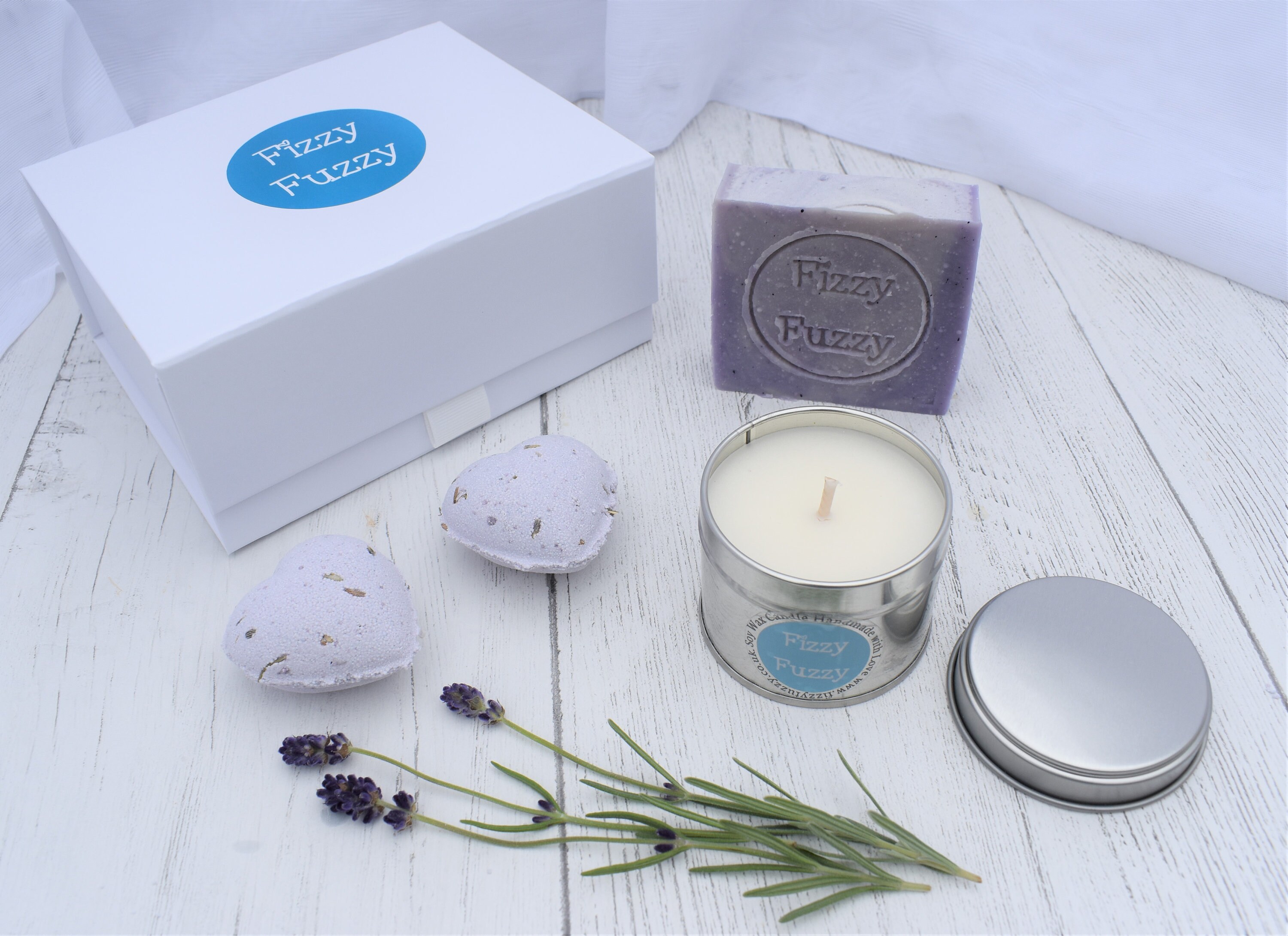 Lavender Spa Set Gift Box with Handmade Bath Bombs Soap and | Etsy