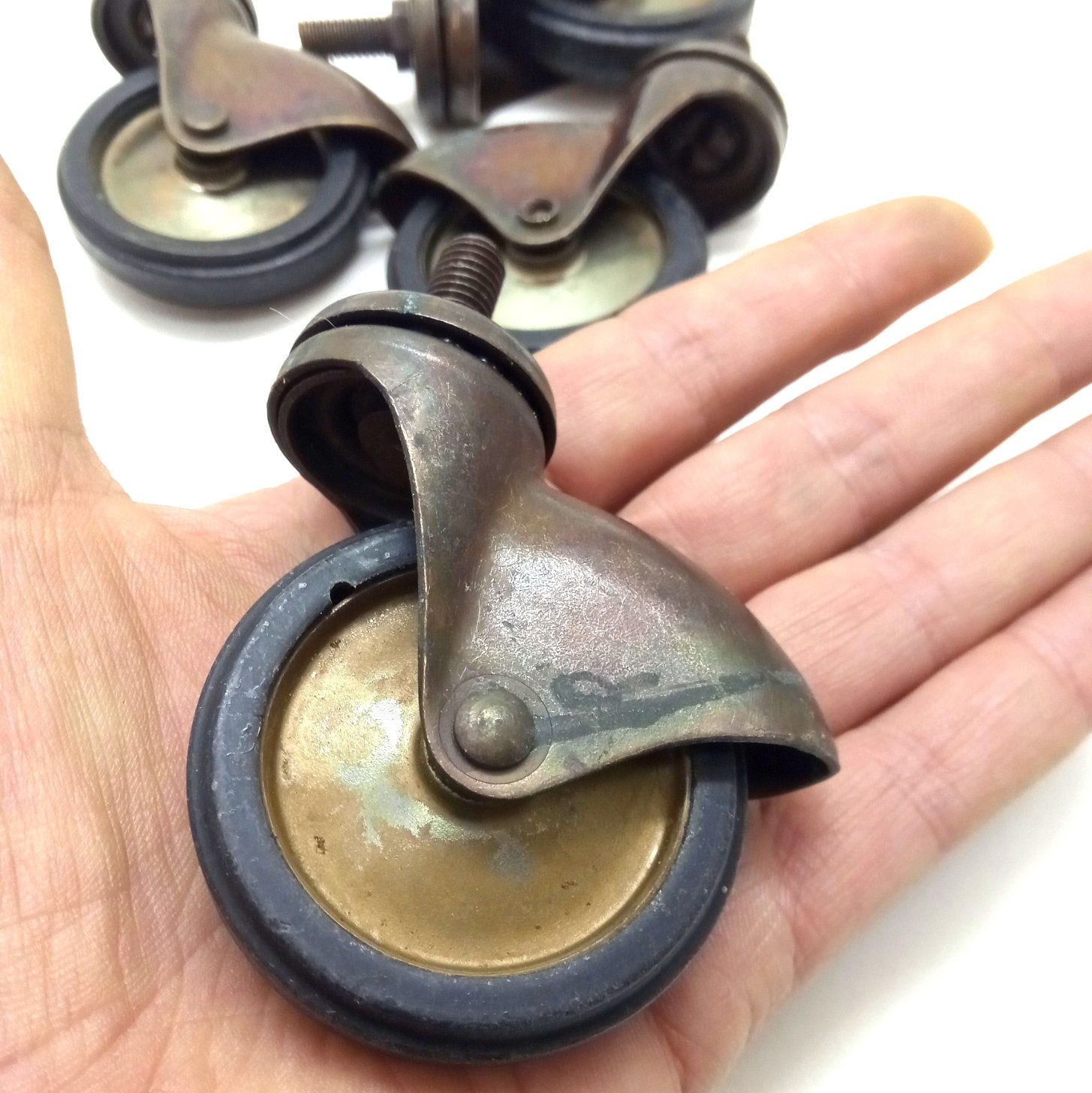 Old Industrial Wheels Dead Stock Furniture Caster Wheel Vintage Retro ...