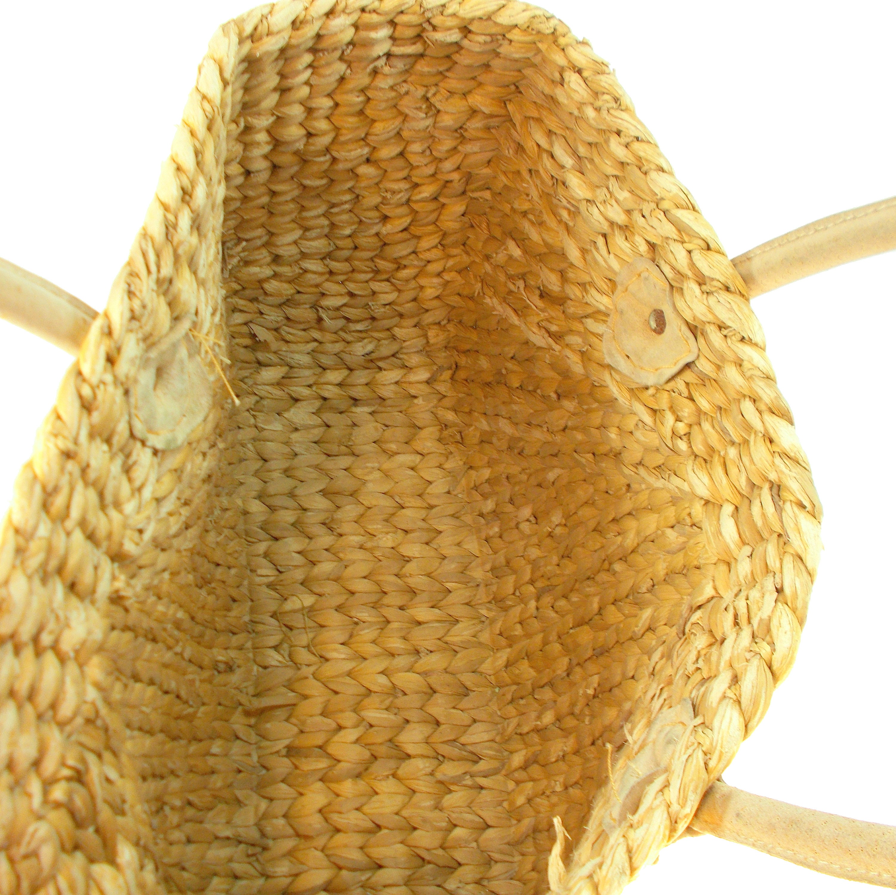 Vintage Straw Basket Bag Large Market Bag Natural Straw Bag - Etsy
