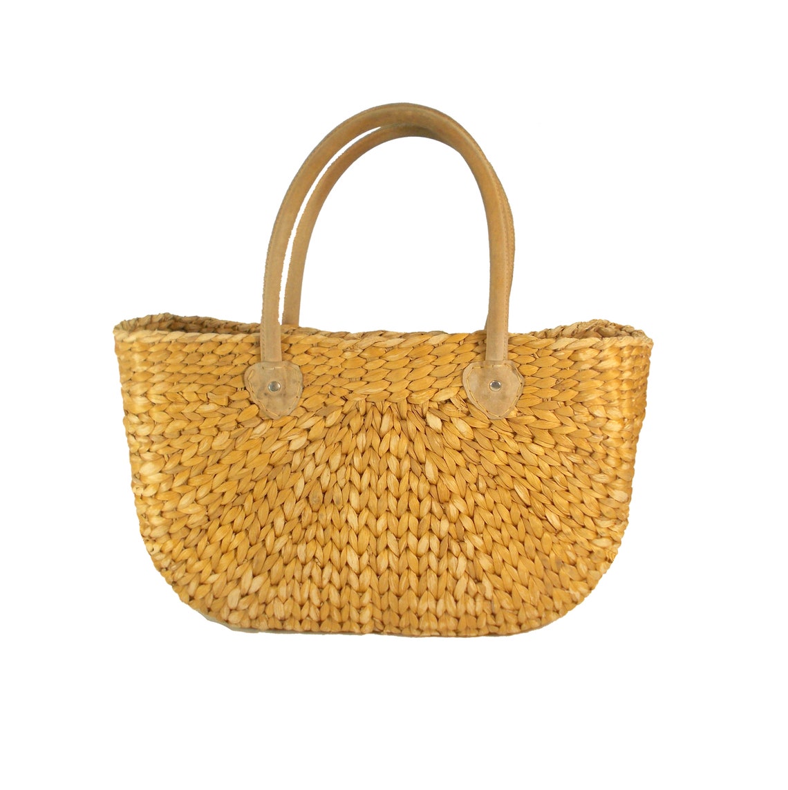 Vintage Straw Basket Bag Large Market Bag Natural Straw Bag - Etsy