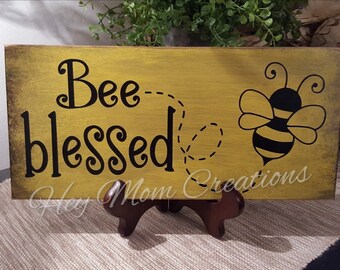 Bee Blessed Sign - Etsy