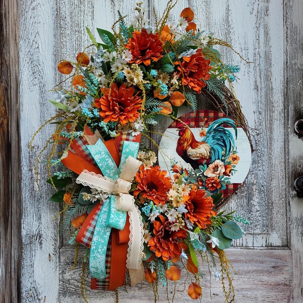 Rooster Wreath - Etsy