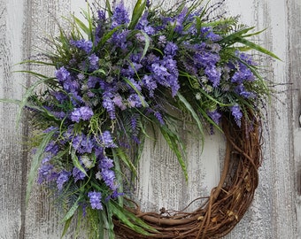 Purple Spring Wreath | Etsy