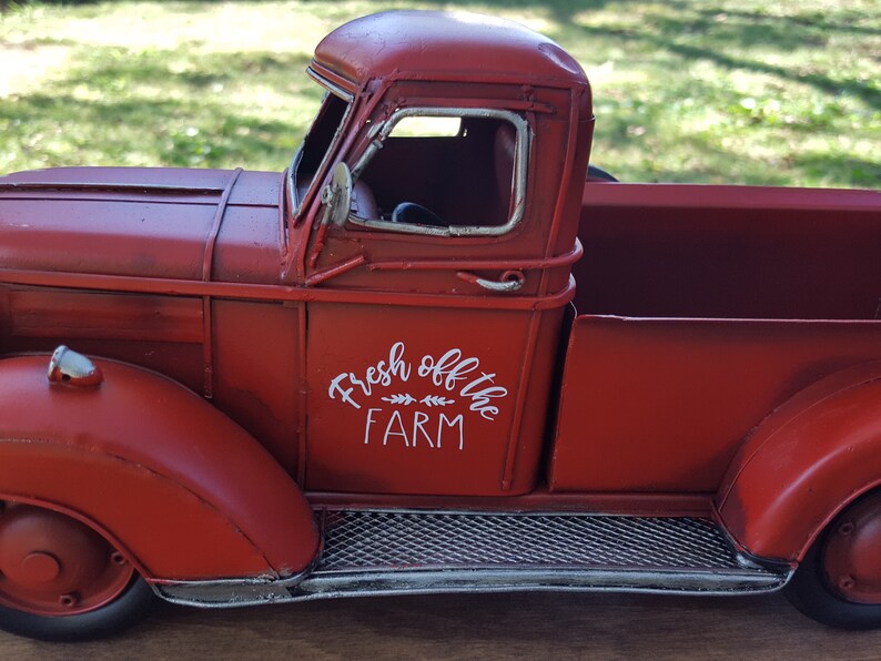 Personalized Red Truck Rustic Red Metal Truck Farmhouse | Etsy