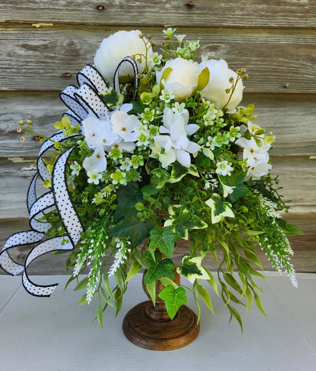 Candlestick Floral Arrangement With Peonies, Every Day Table ...