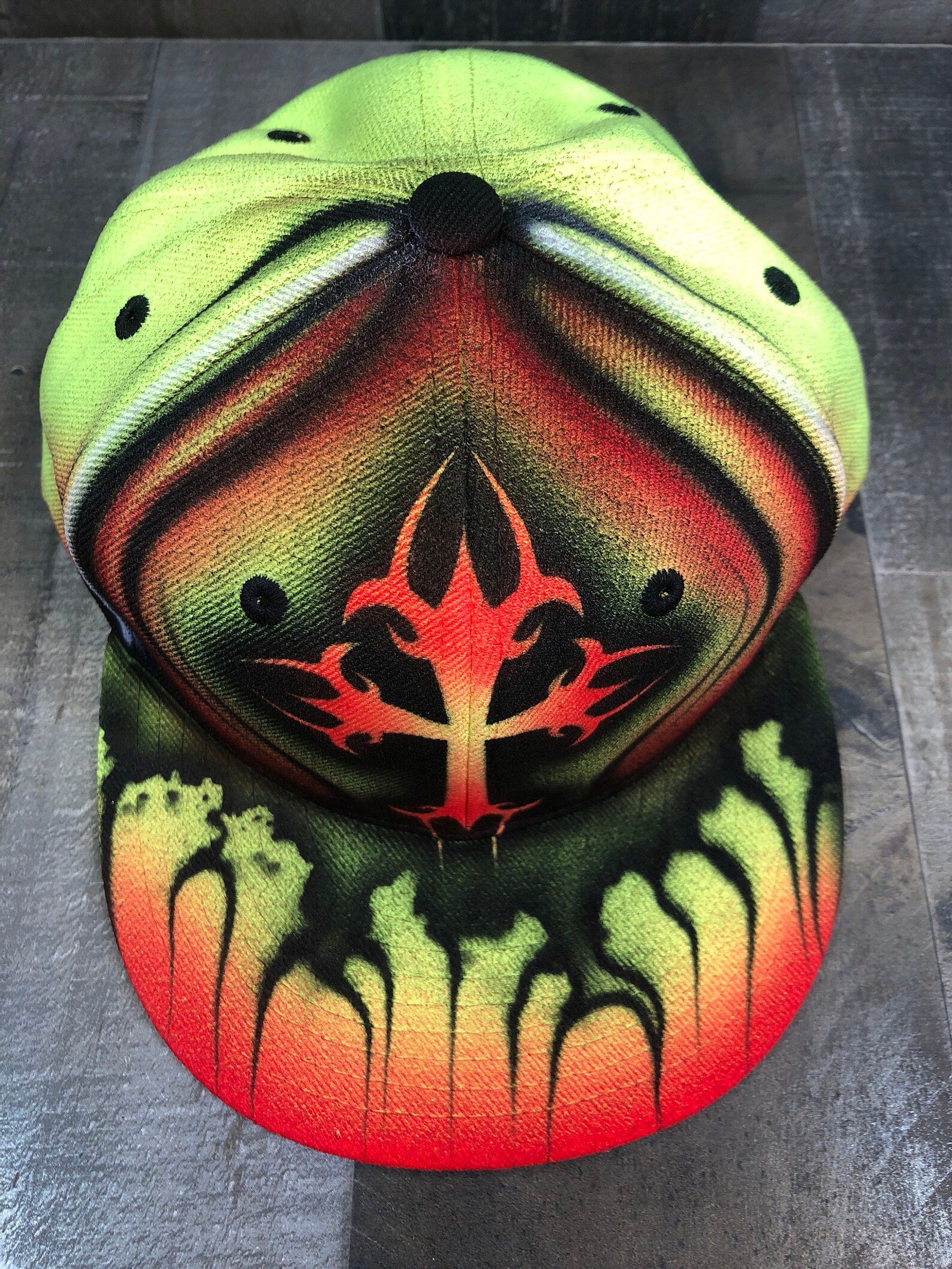 Airbrushed Cross Snapback Hat Hand Painted Airbrush Christian - Etsy