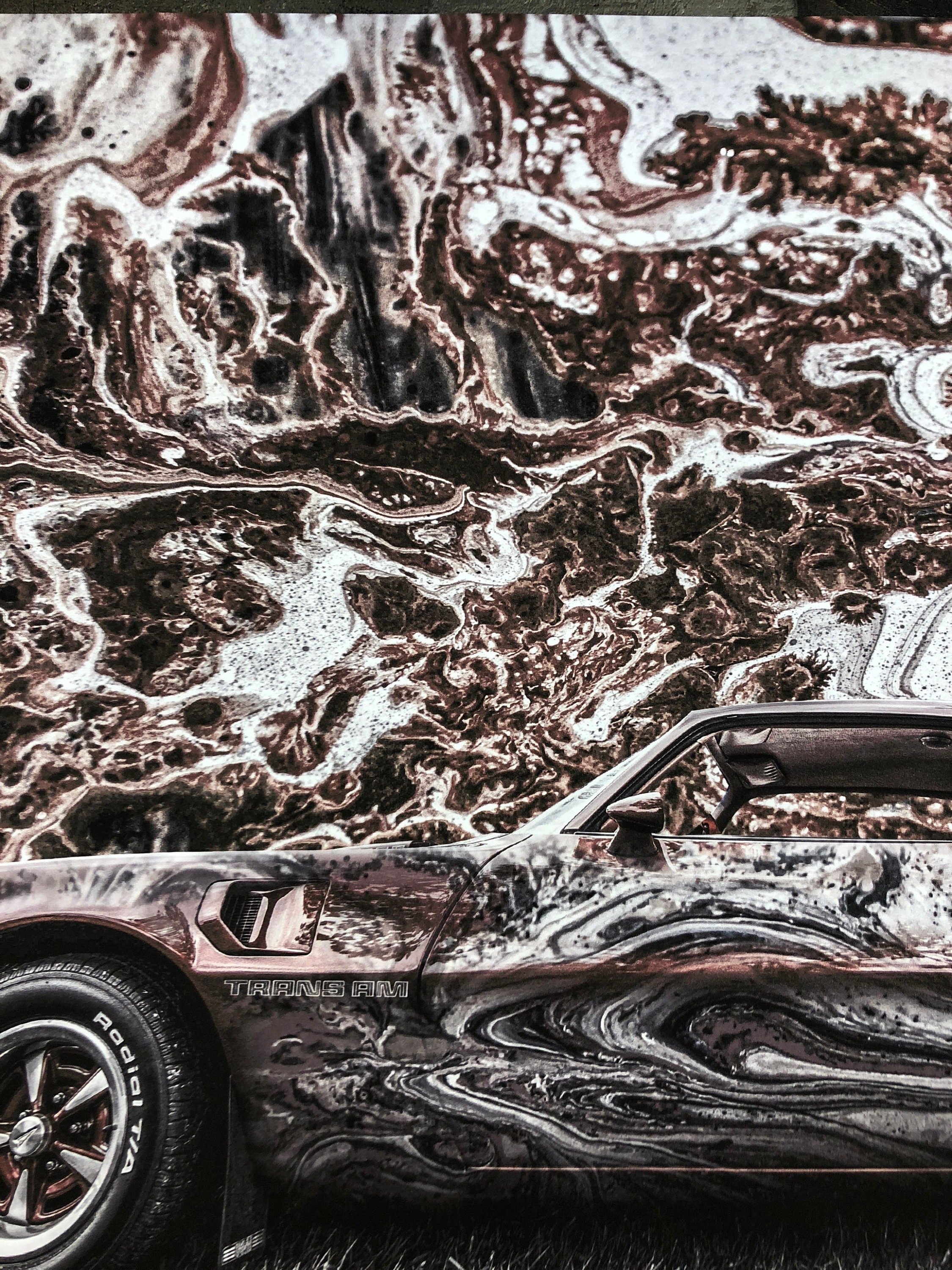 Pontiac Firebird Abstract Art Print Wall Hanging Mixed Media - Etsy