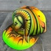 Airbrushed Neon Spartan Helmet Snapback Hat Hand Painted Airbrush - Etsy